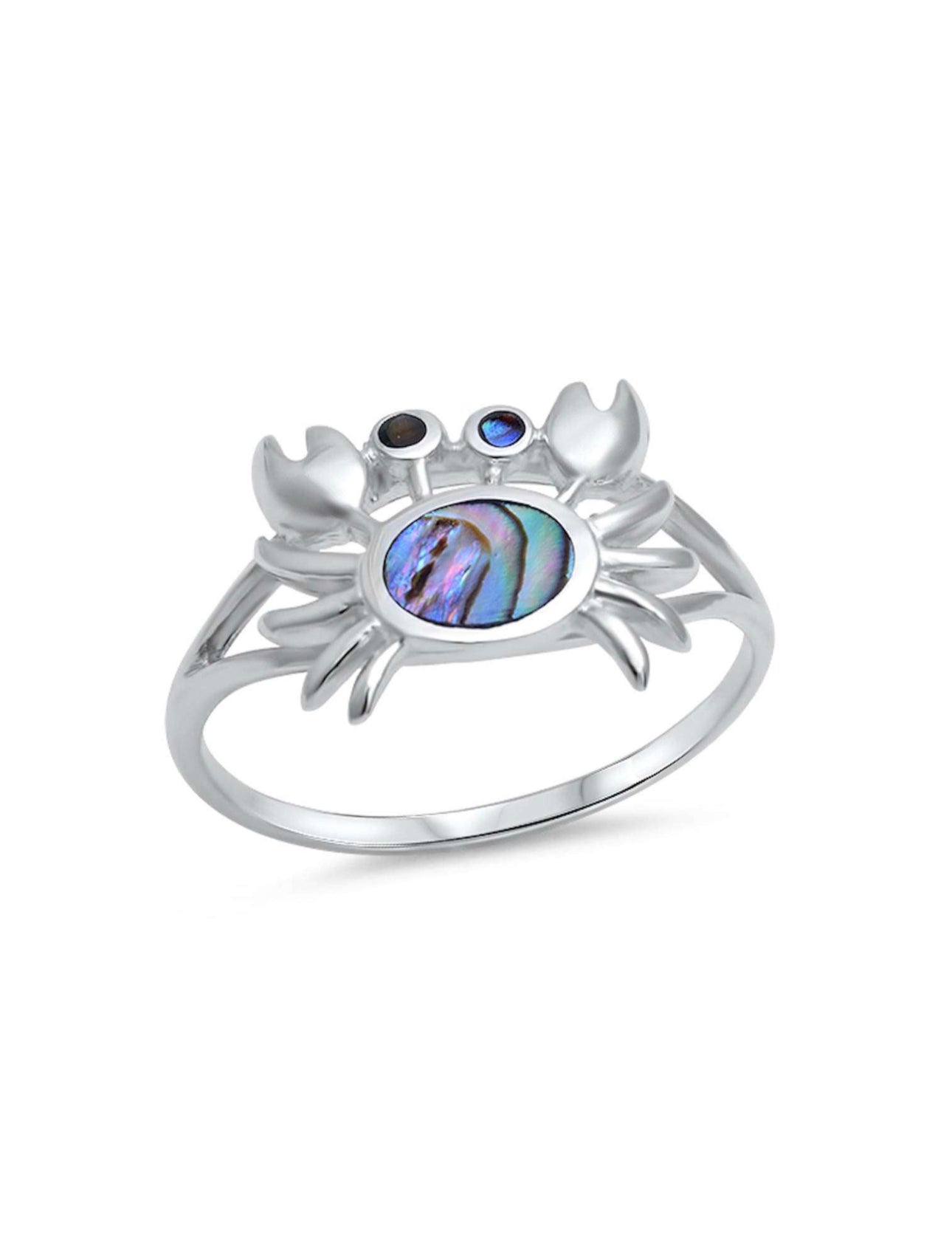 Sterling Silver Abalone Shell Crab Ring – Sandy's Silver Collections