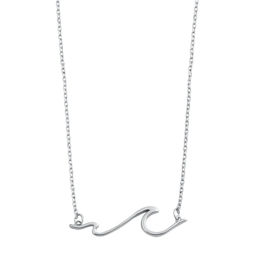 Sterling Silver Bar Wave Necklace – Sandy's Silver Collections